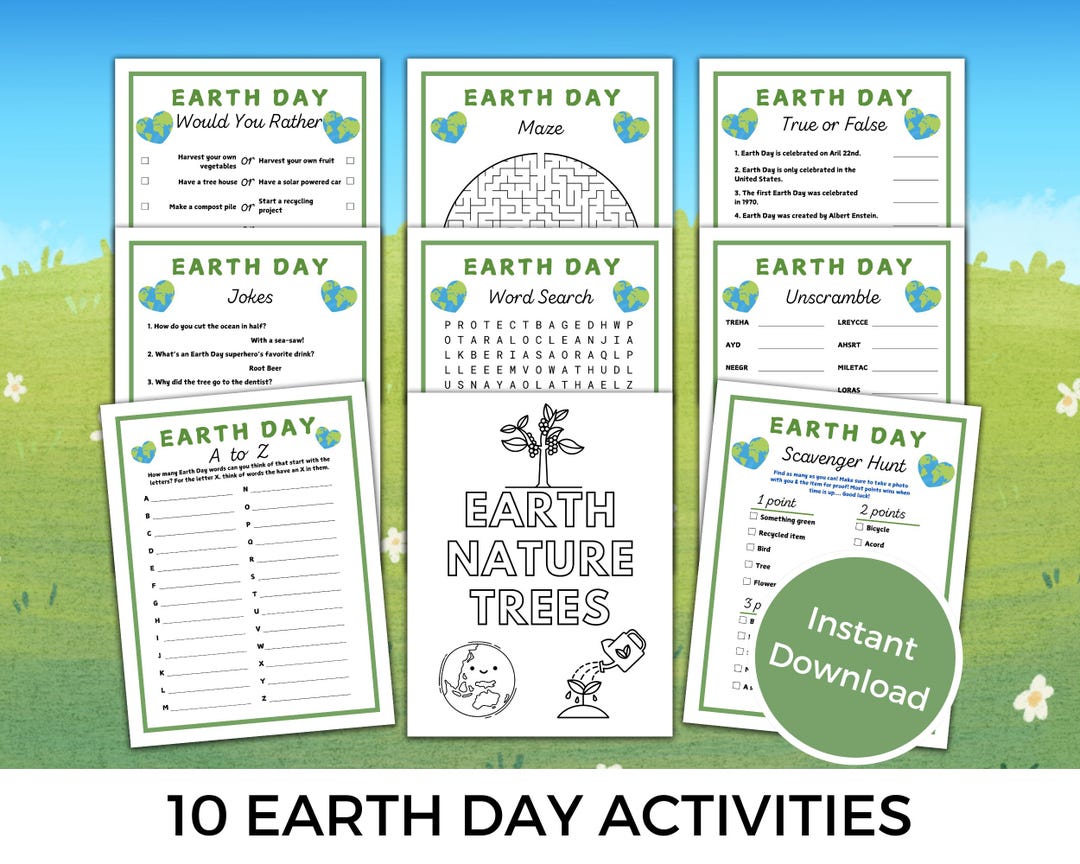 Springtime Eco Adventures: 10 Fun Printable Earth Day Activities for ...