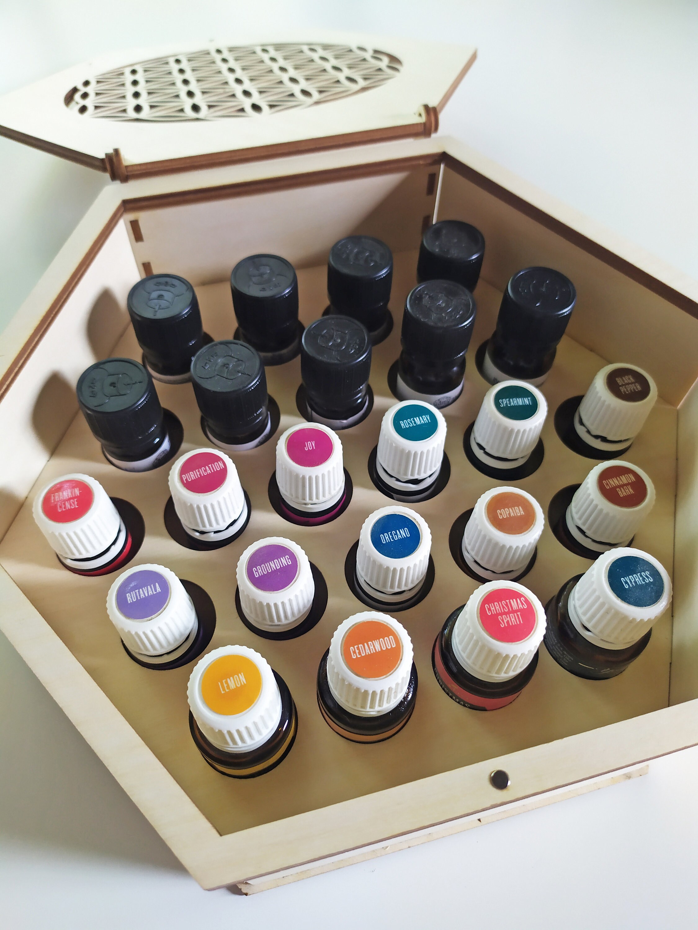 Wooden Box for Essential Oils (organizer for 24 Bottles) - Etsy