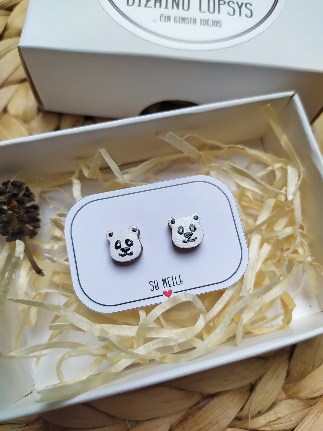 Little Cute Pandas Earrings Animal Jewelry - Etsy