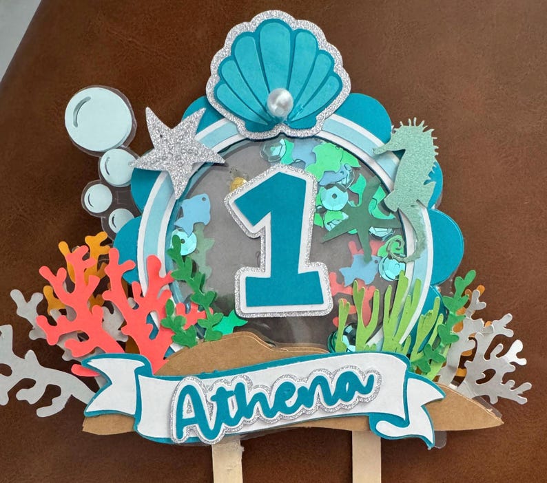 Ocean Shaker Cake Topper - Etsy