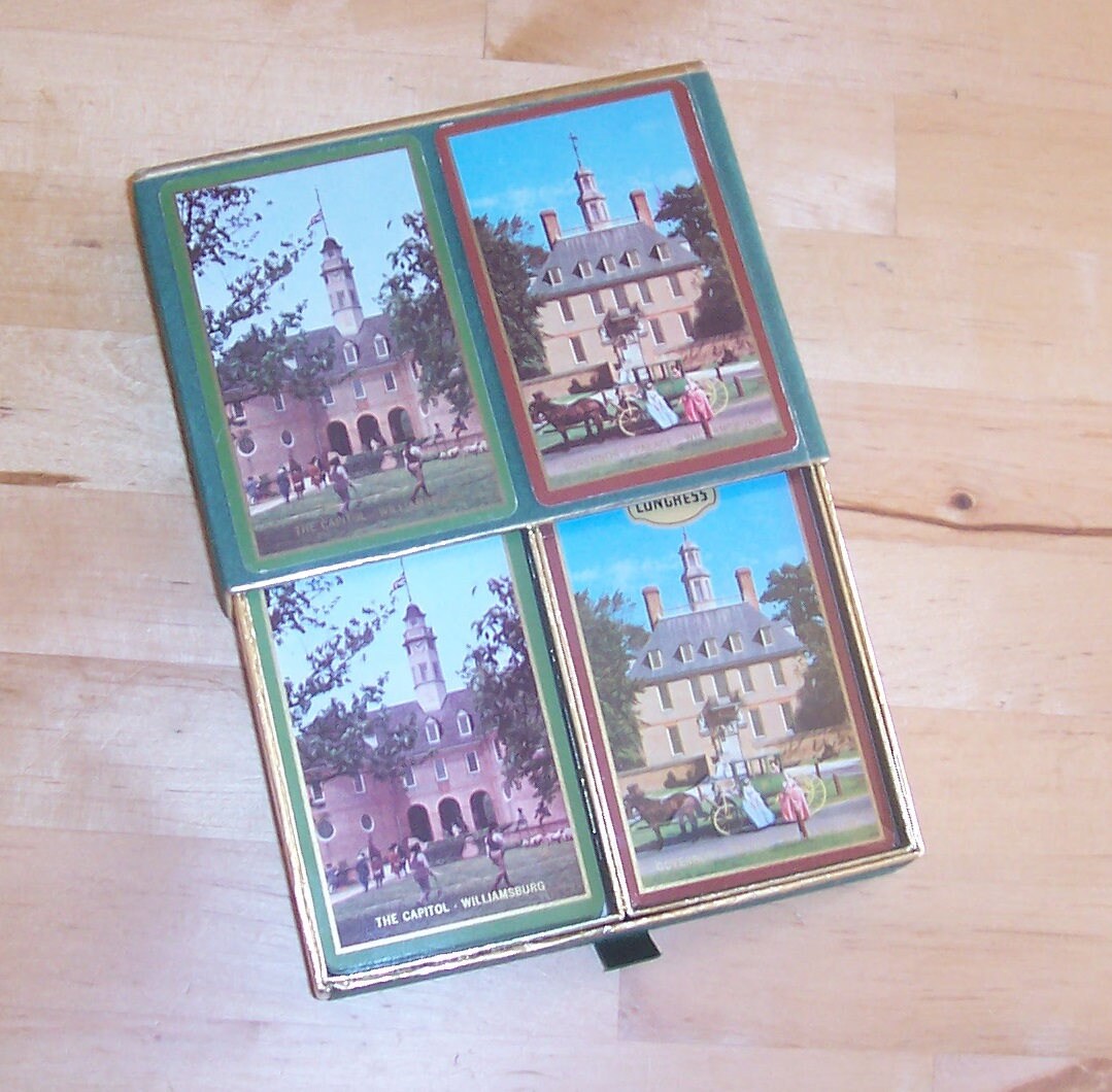 Vintage Playing Cards Congress Colonial Williamsburg - Etsy