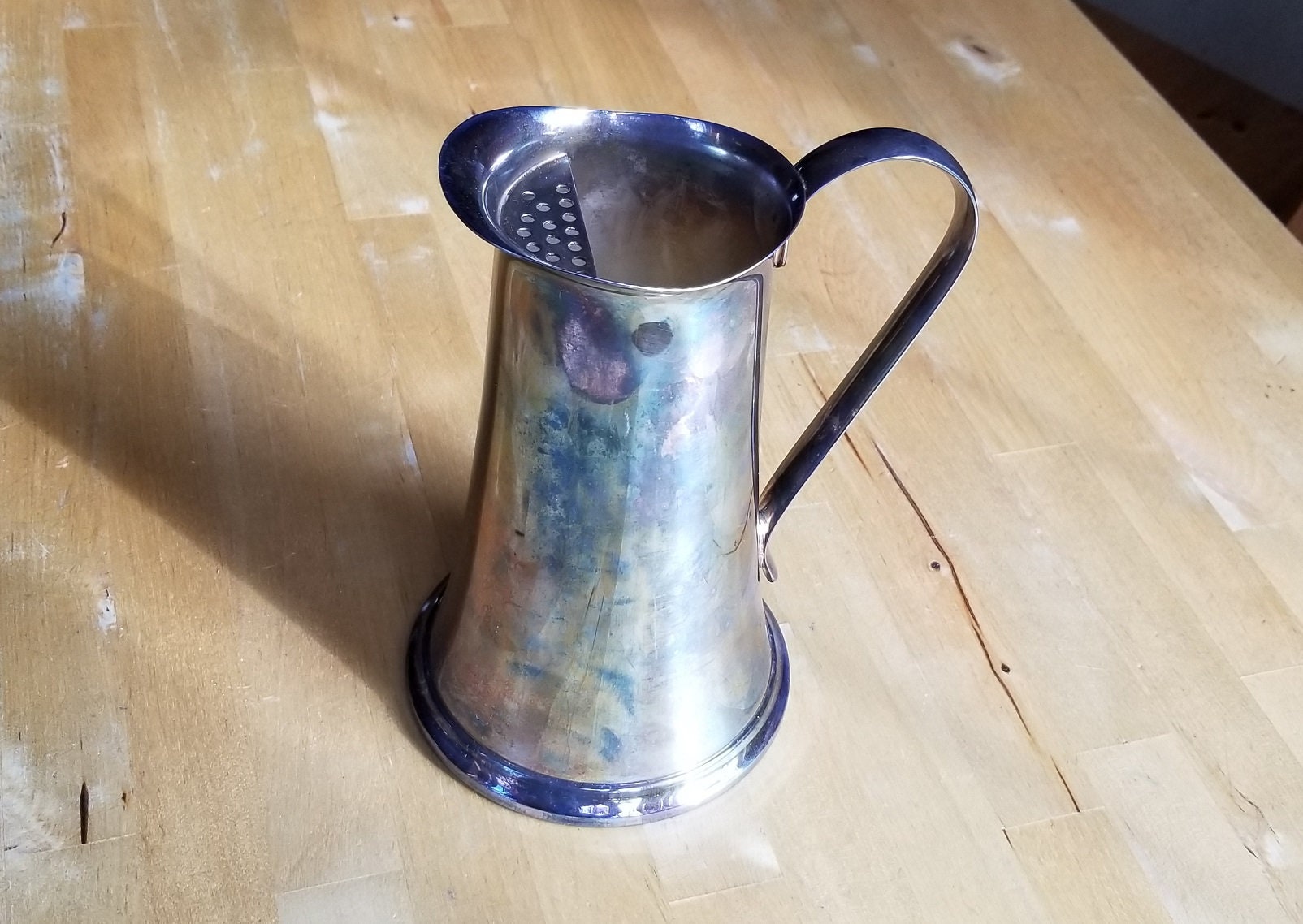 Vintage Sheffield Silver Pitcher Silver Plated Pitcher Silver Barware ...