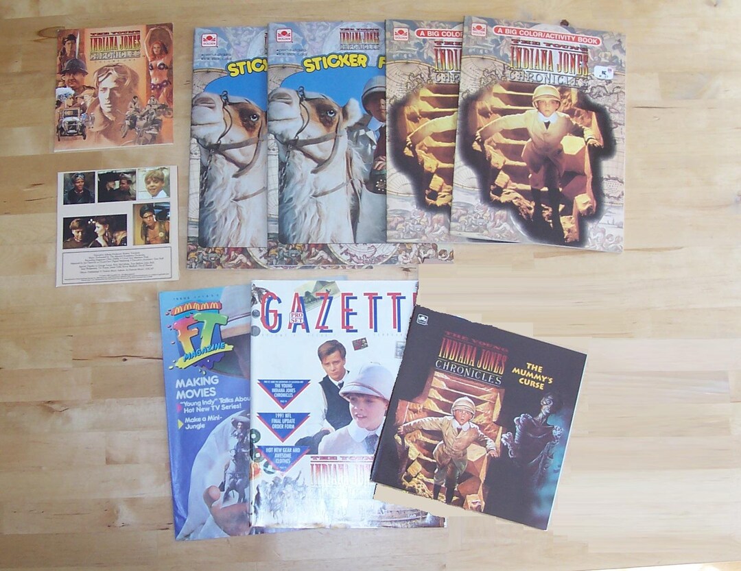 Vintage Young Indiana Jones Chronicles Books - Coloring Pain Activity ...