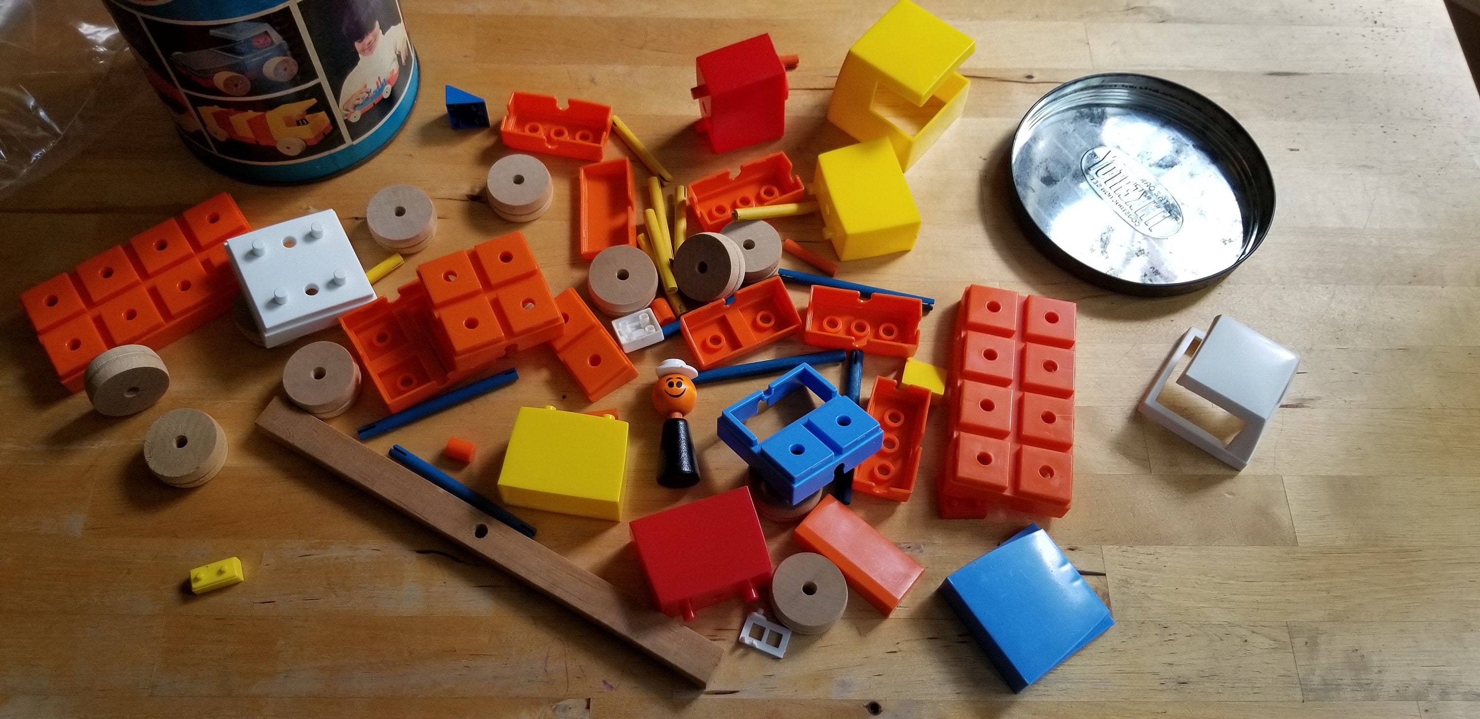 Vintage Tinker Toy Construction Set - Child Guidance Toy 1978 Blocks - Etsy