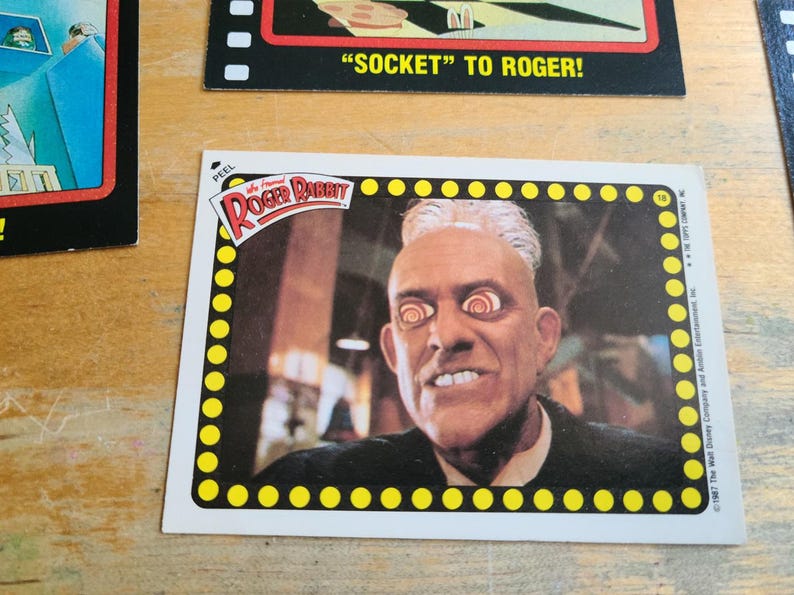Vintage Who Framed Roger Rabbit Trading Cards Topps 1987 - 9 Cards + 1 ...