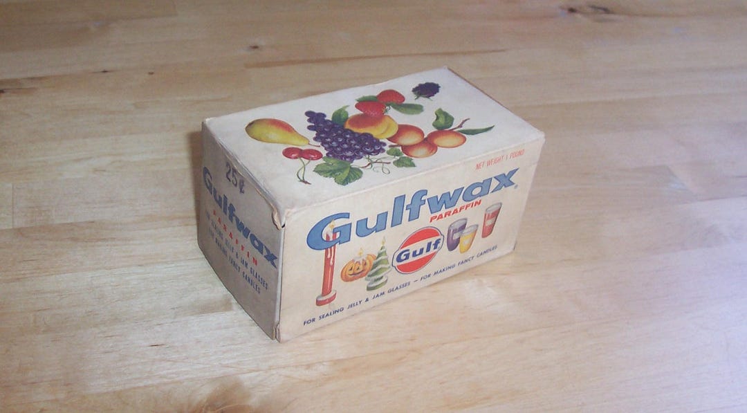 Vintage Gulfwax Paraffin Box - Vintage Circa 1950s, 1960s, 1970s ...