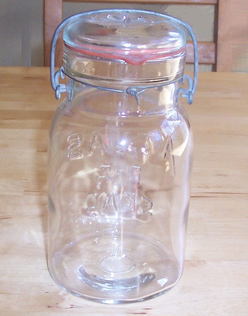 Vintage Atlas E-Z Seal Jar - Clear Glass Atlas Jar - Vintage Canning ...