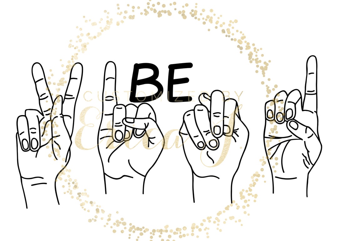 Be Kind Sign Language Digital Download - Etsy