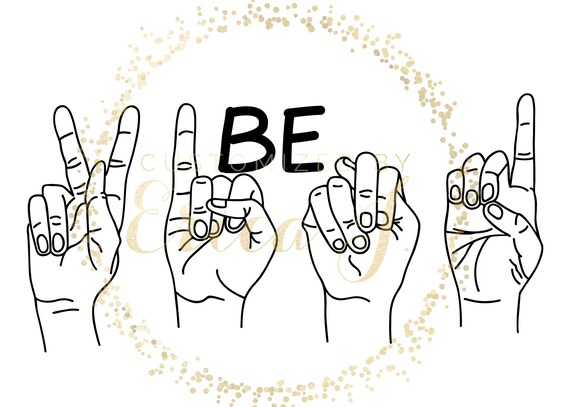 Be Kind Sign Language Digital Download | Etsy