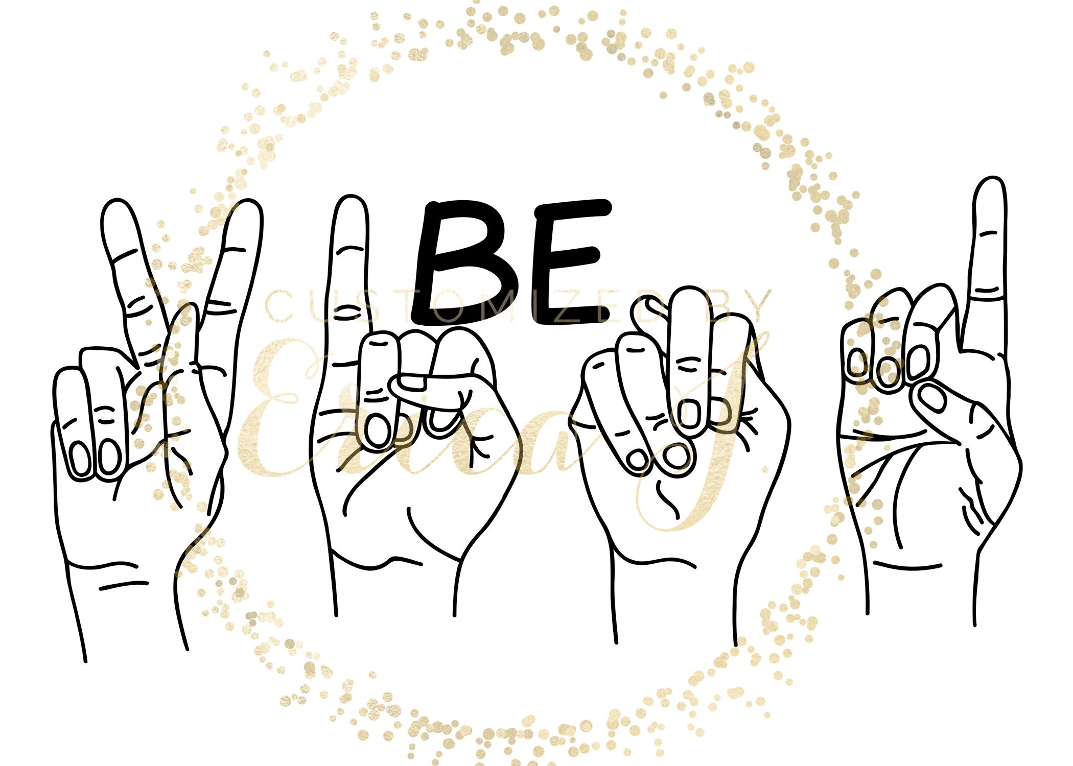 Be Kind Sign Language Digital Download - Etsy