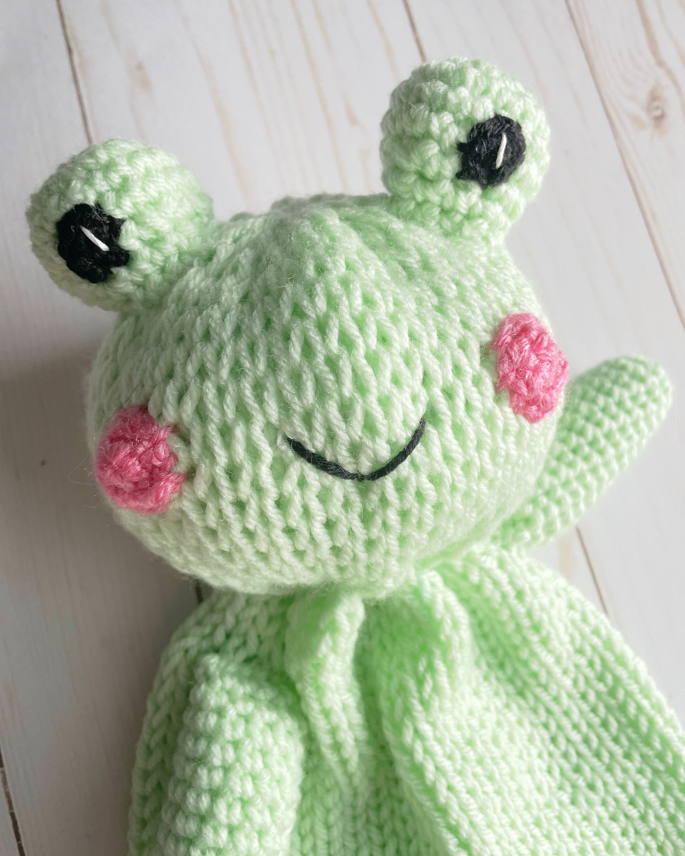 Frog Lovey, Crochet Stuffed Animal With Baby Blanket, Frog Stuffed ...