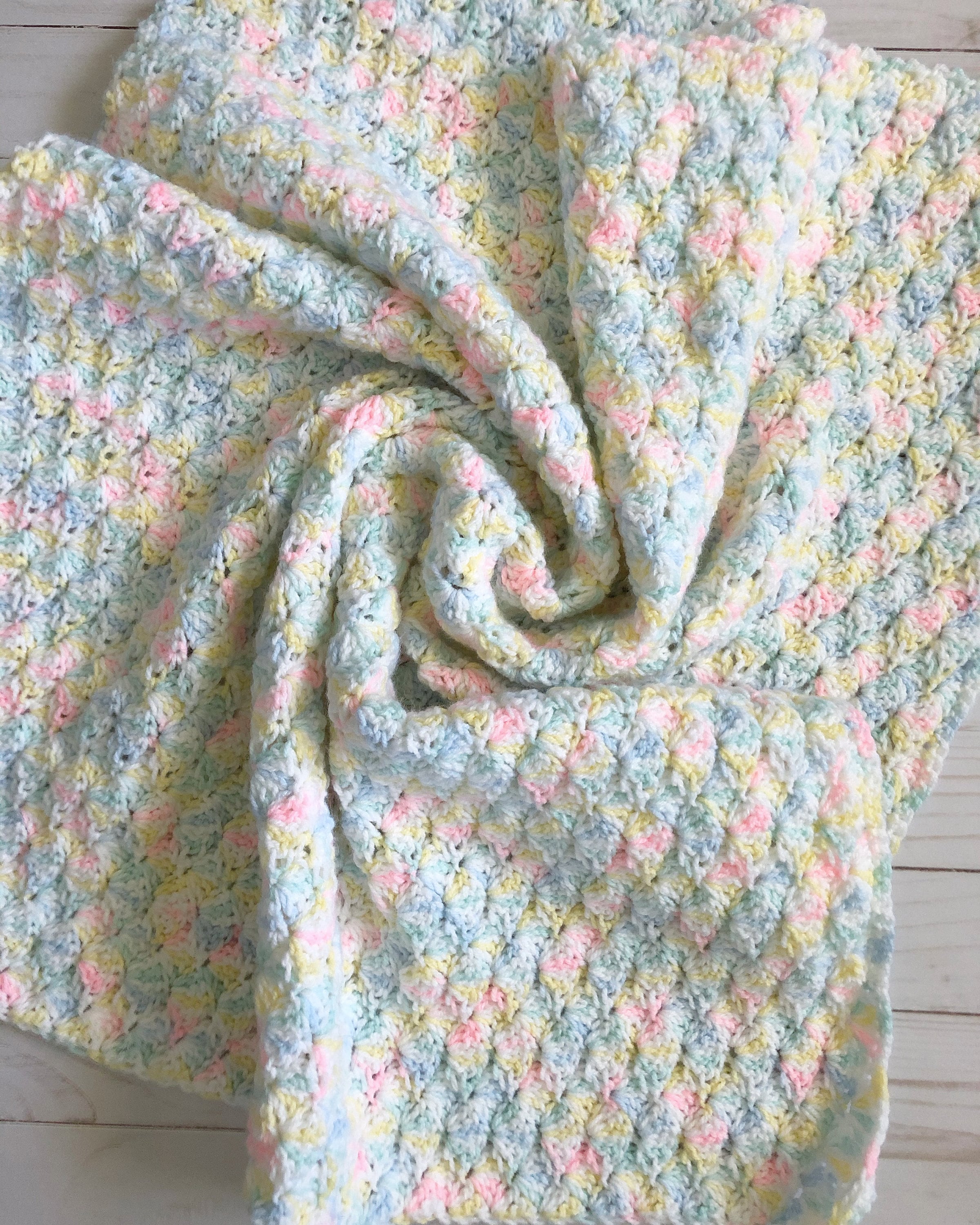 Multi-colored Crocheted Baby Blanket Home & Living Baby Blankets etna ...