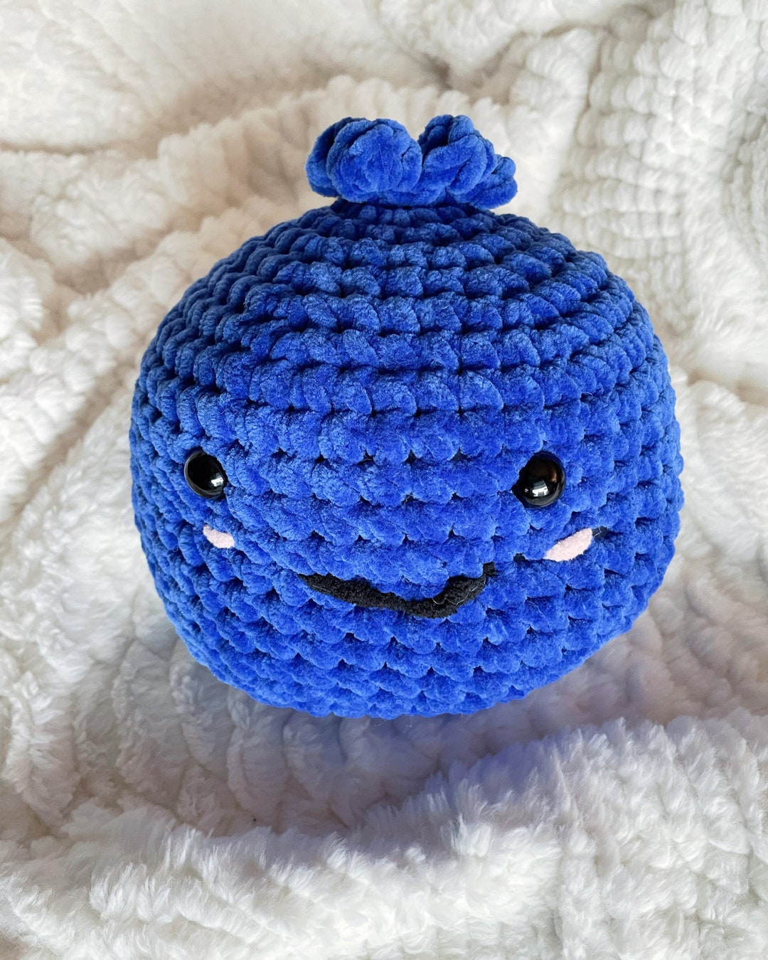 Blueberry Plushie Large, Crochet Stuffed Blueberry - Etsy