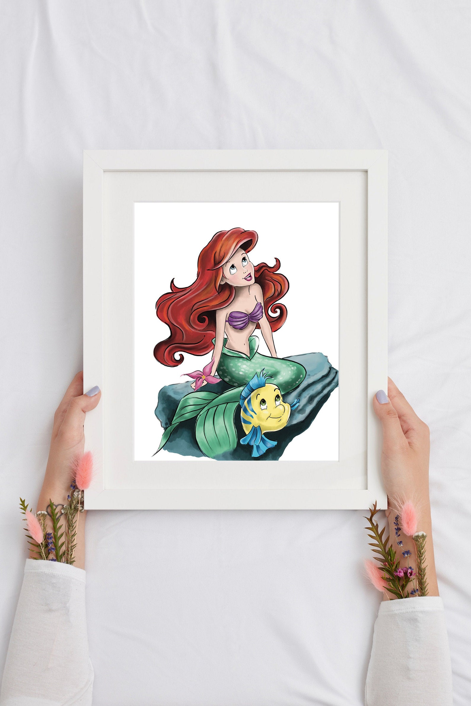 Little Mermaid Ariel inspired A4 print Little mermaid wall - Etsy.de