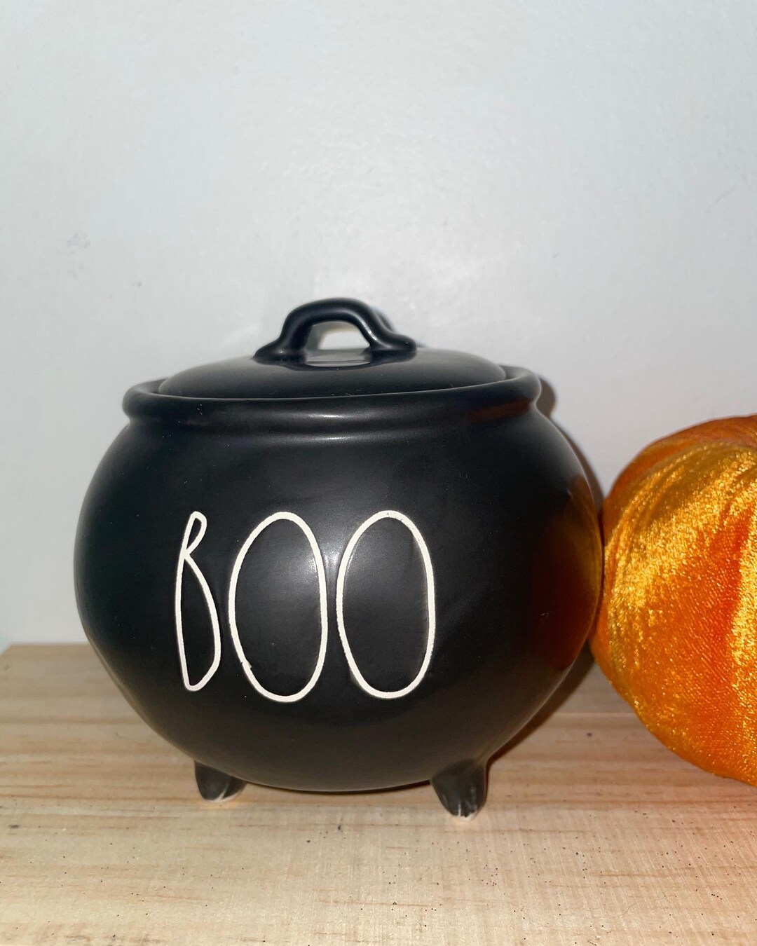 New Rae Dunn Halloween Mini Witch Cauldron BOO Black With - Etsy