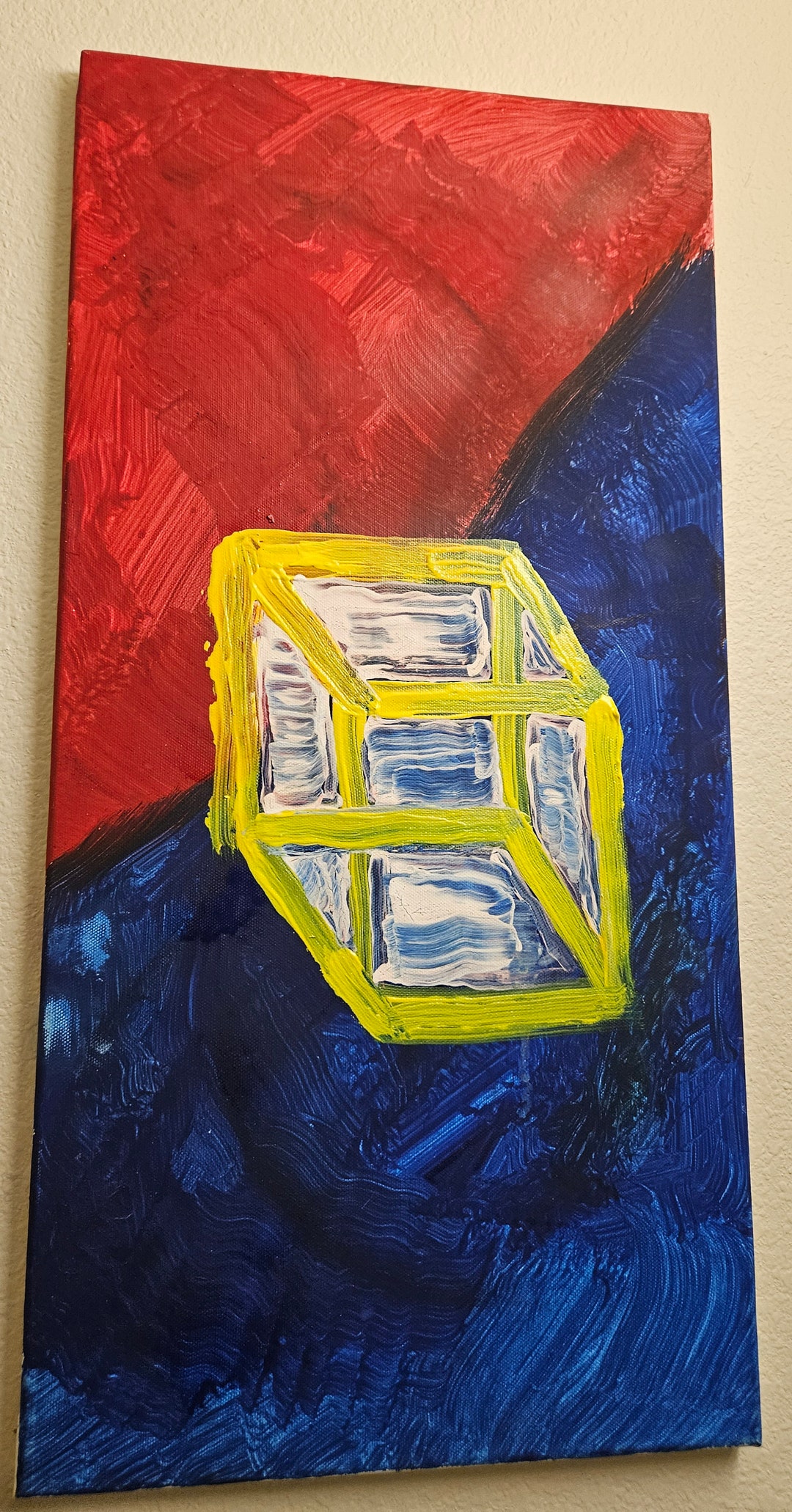 Abstract Cubism, Primary Colors - Etsy