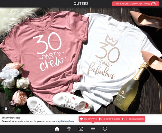 30 and Fabulous Shirt Thirty and Fabulous Shirt 30 Party | Etsy