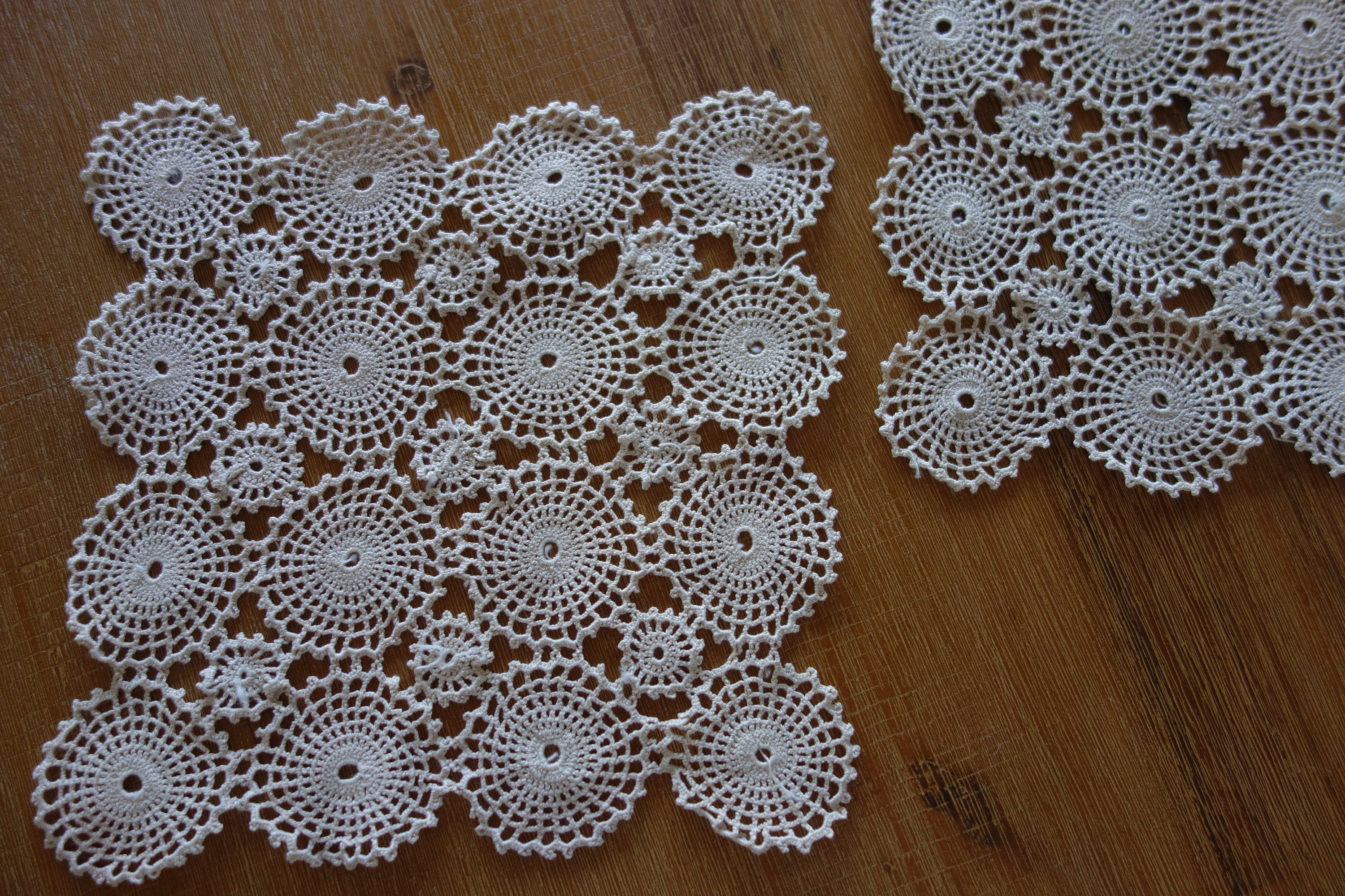 Crochet Doily | Square Crocheted Doilies | Handmade Doilies | Beige ...