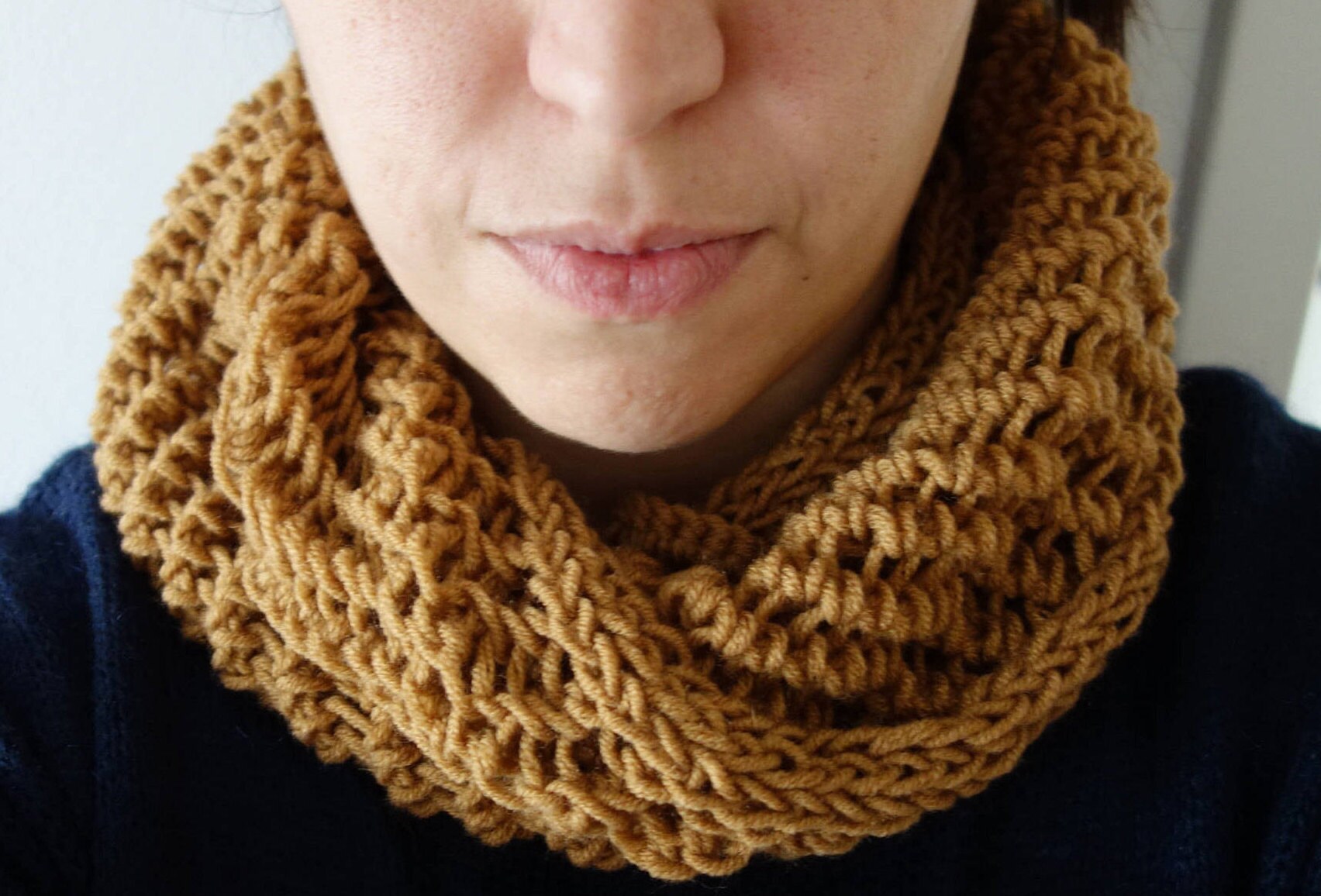 Bufanda Snood / Bufanda de vaca / Bufanda de tejido Snood / Tejido ...