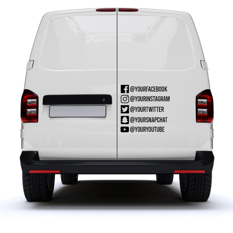 Custom Social Media Name Vinyl Decals, Custom Vinyl Decals, Car Window ...