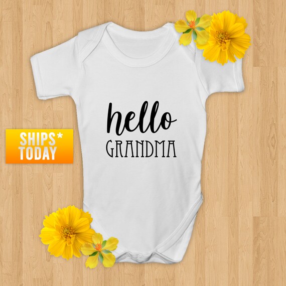 Hello Grandma Pregnancy Announcement Baby Grows Baby Body - Etsy UK