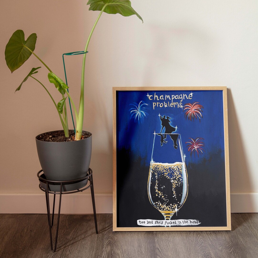 Champagne Problems Poster, Dorm Decor, Swiftie Gift, Retro Taylor Swift ...