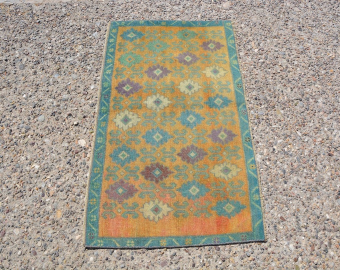 Orange and Green Rug Muted Rug Natural Rug Turkish Green - Etsy