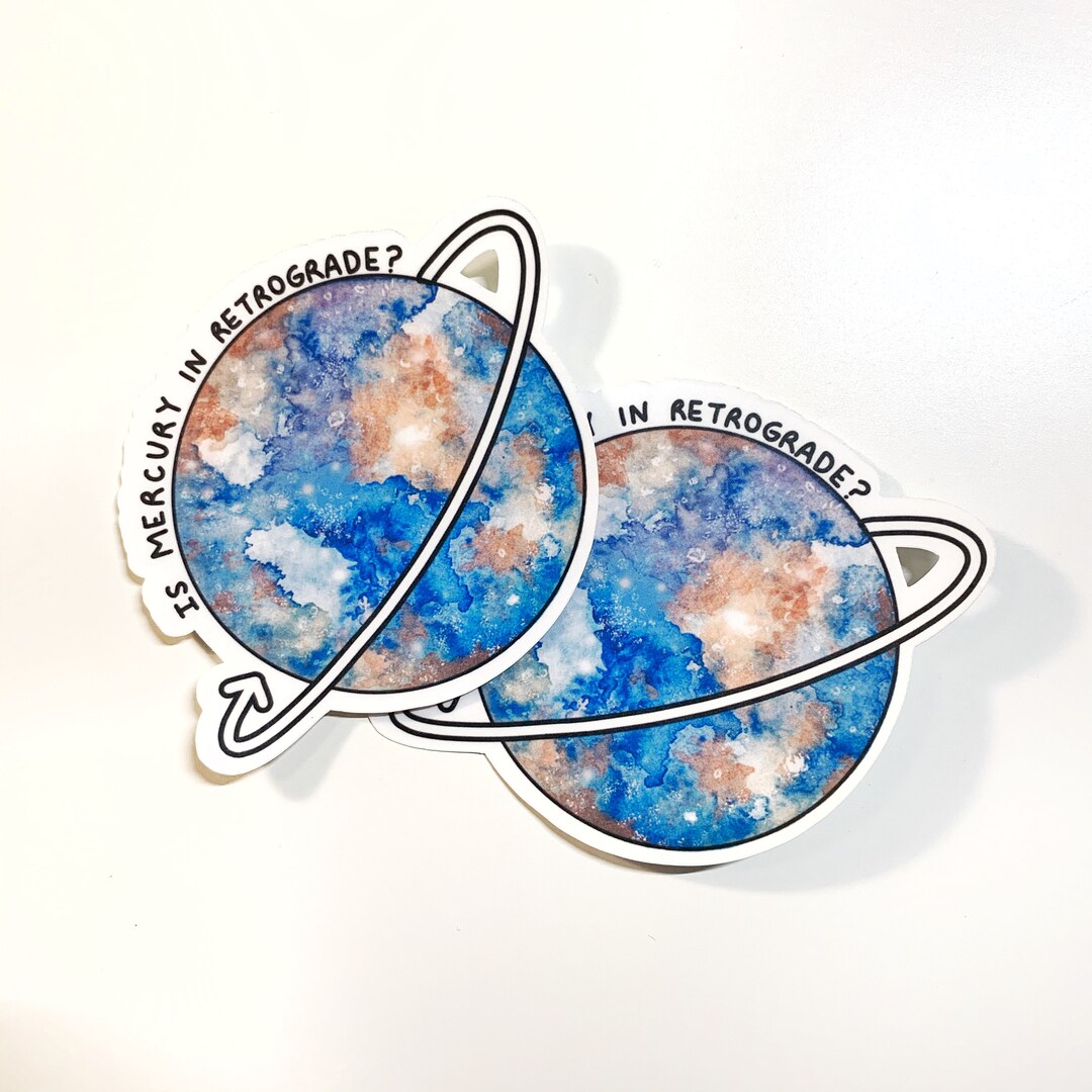 Mercury Retrograde Matte Vinyl Sticker - Etsy