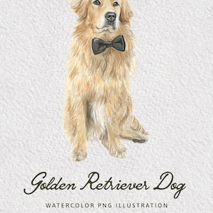 Golden Retriever Dog Watercolor Dog PNG Cute Animal Clipart Digital ...