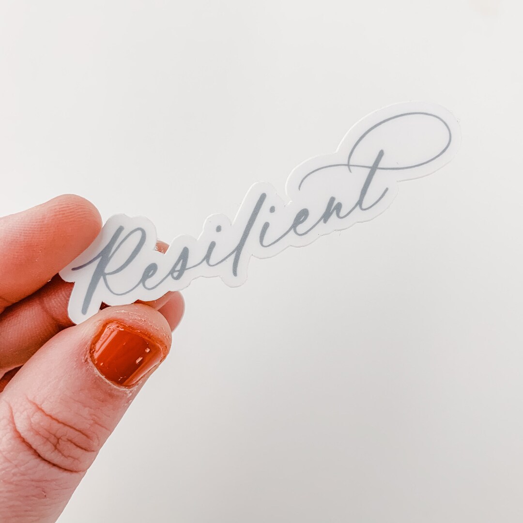 Resilient Women Empowerment Matte Vinyl Waterproof Sticker for Laptop ...