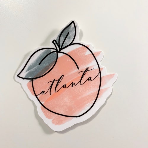 Atlanta Peach Matte Vinyl Sticker - Etsy