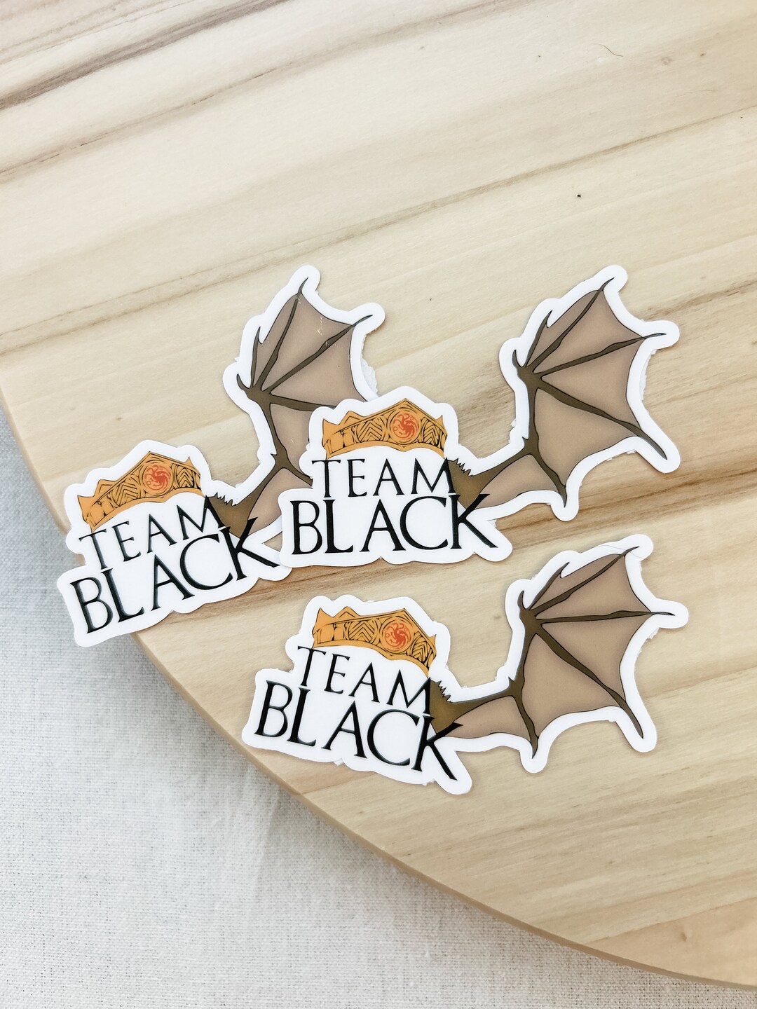 Team Black Targaryen Dragon Dragonstone Matte Vinyl Sticker | Laptop ...