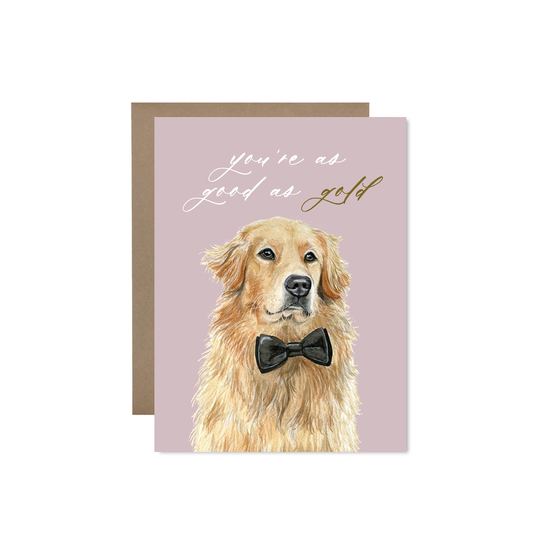 Golden Retriever Dog Pun Greeting Card Valentines Day Birthday Mothers ...