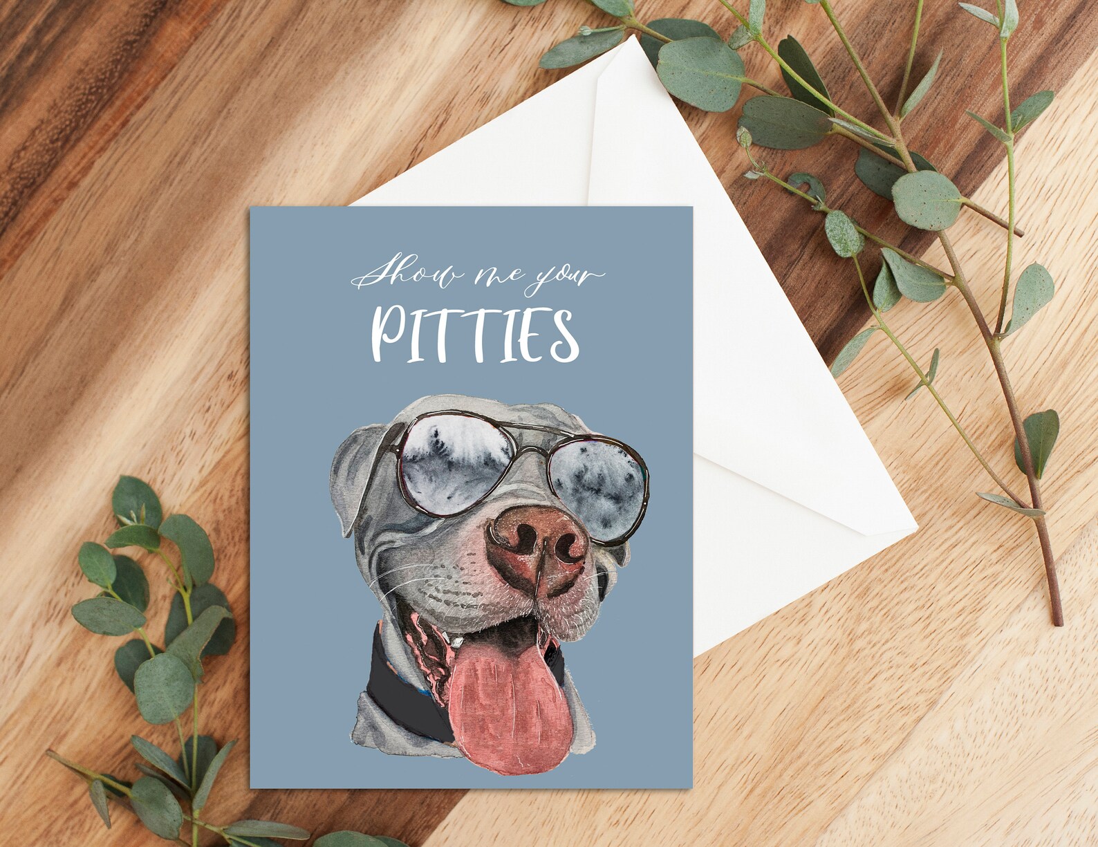 Show Me Your Pitties Pitbull Dog Pun Funny Birthday Valentines | Etsy