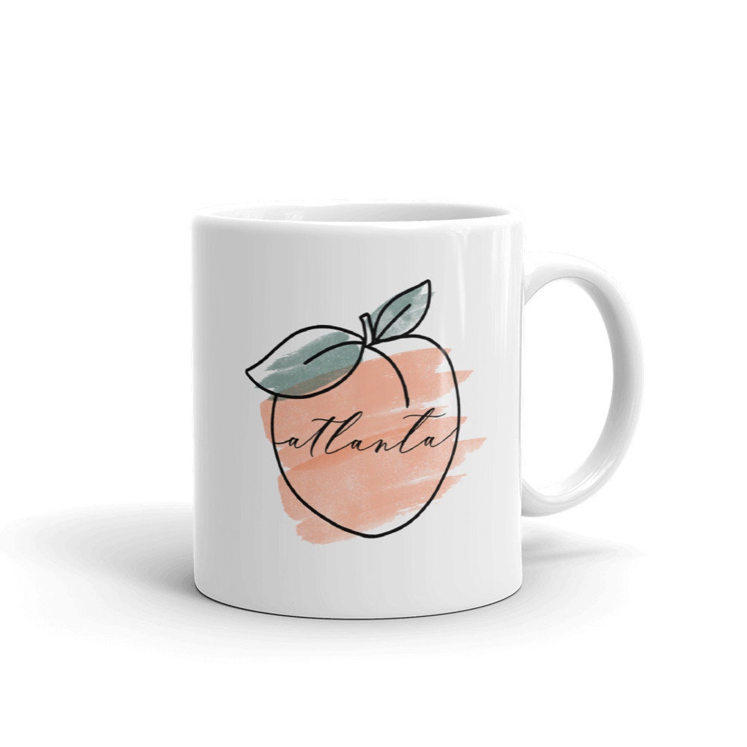 Atlanta Georgia Peach Ceramic Coffee Mug Hometown Mug Gift for - Etsy