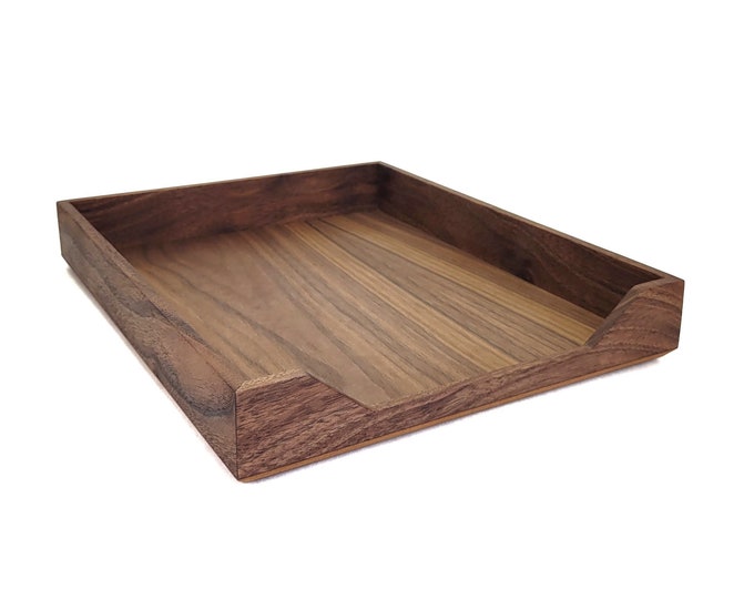 Desk Organizer Tray Document Tray Wood Paper Tray Wood | Etsy