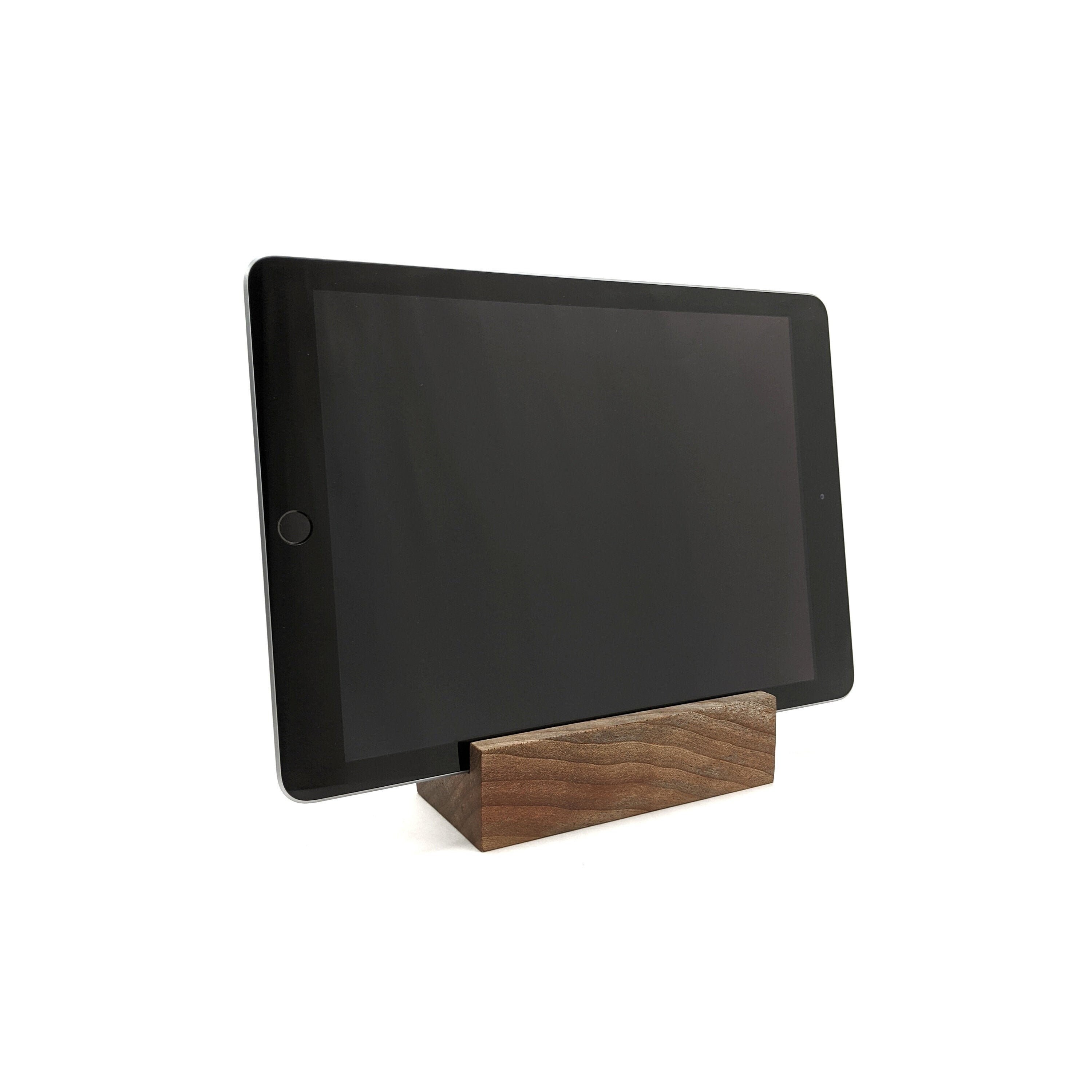 Walnut Ipad Stand Wooden Tablet Stand Ipad Station - Etsy