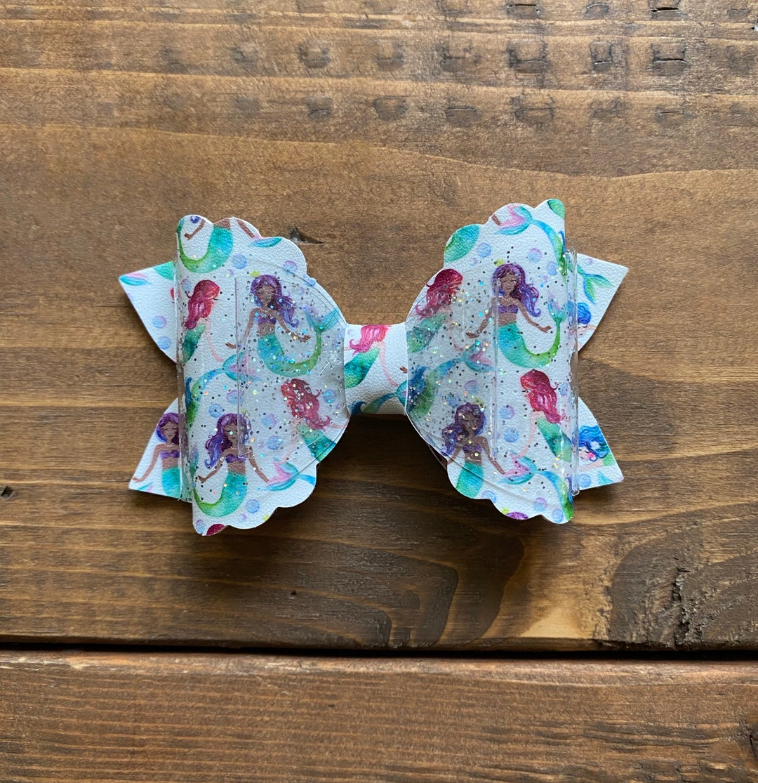 Mermaid Hair Bow // Bow Straw Topper // Under the Sea Hair Bow ...