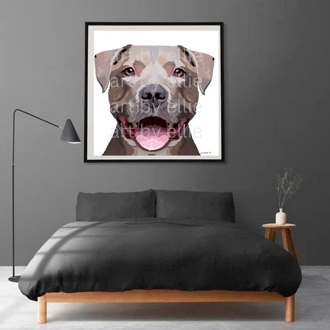 Pitbull, Pitbull Art, Artwork, Print, Pitbull Artwork, Pitbull Print ...