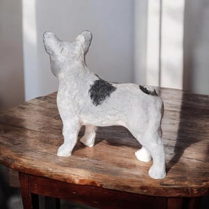 FOR SALE. Dog Sculpture. 1.5 Inches Barbie Sized White French Bulldog ...