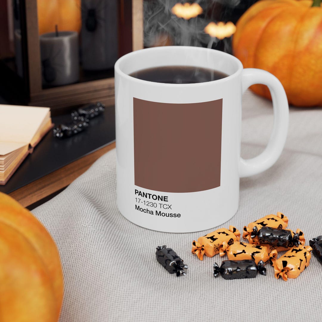 Pantone Mocha Mousse 2025 Ceramic Mug - Color of the Year - 11oz and ...