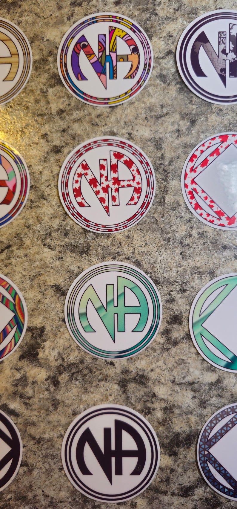 NA Logo and Service Logo Designs 2" and 4" Laminated Vinyl Stickers ...