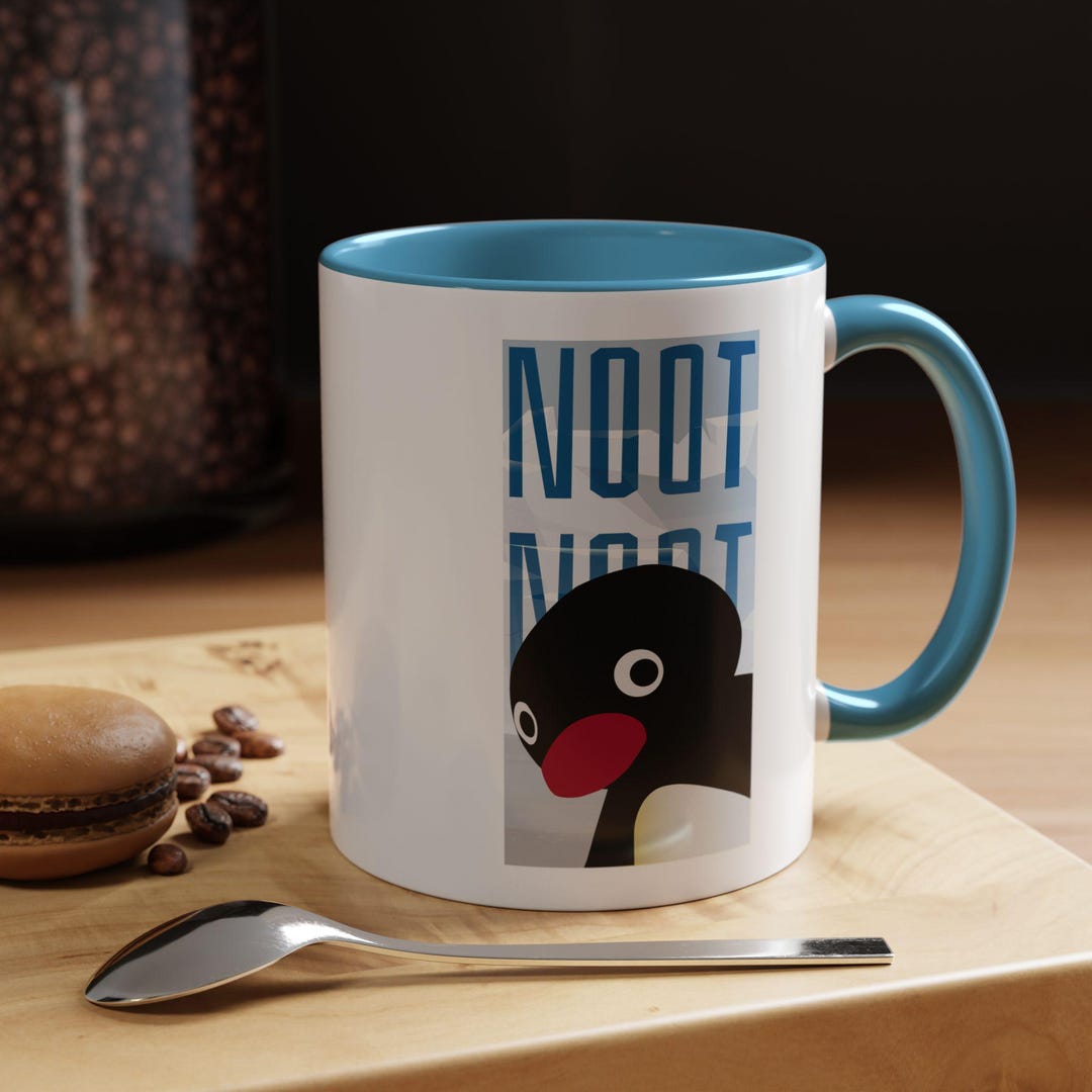 Cheerful Pingu NOOT NOOT Mug for Penguin Fans, Whimsical Animal Coffee ...
