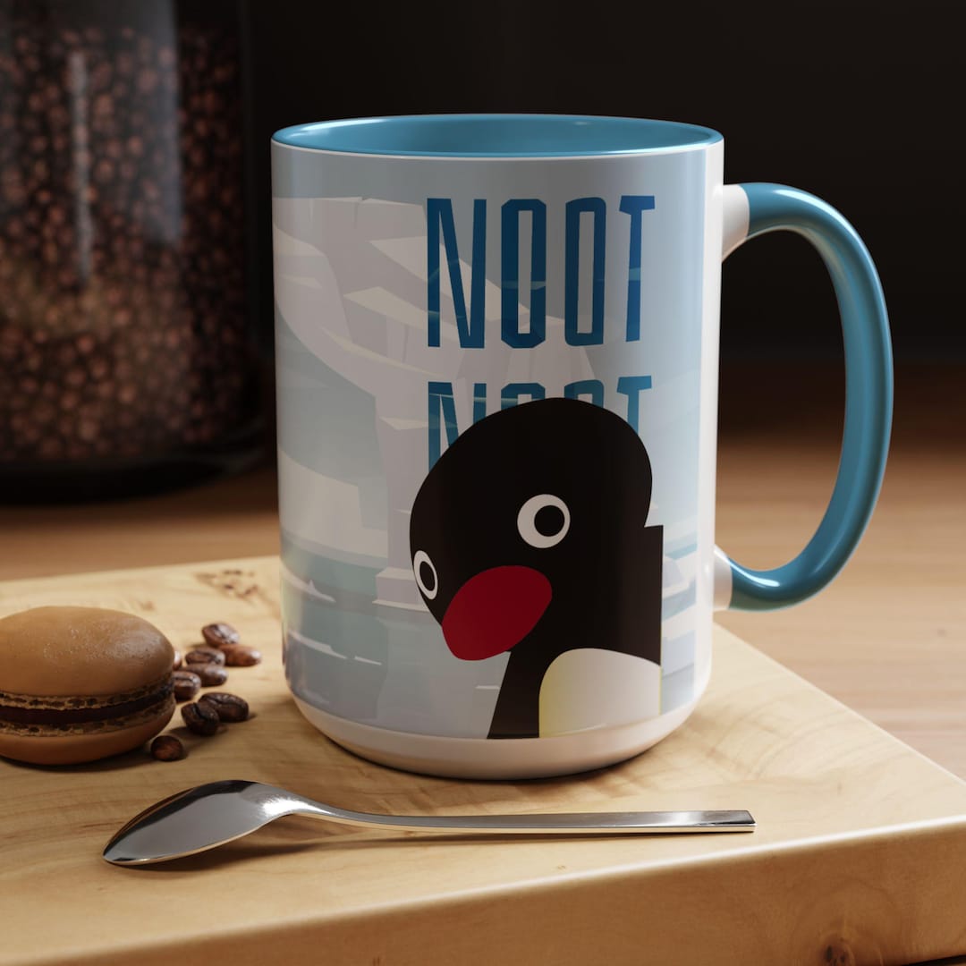 Pingu NOOT NOOT Mug, Cute Penguin Coffee Cup, Funny Animal Accent Mug ...