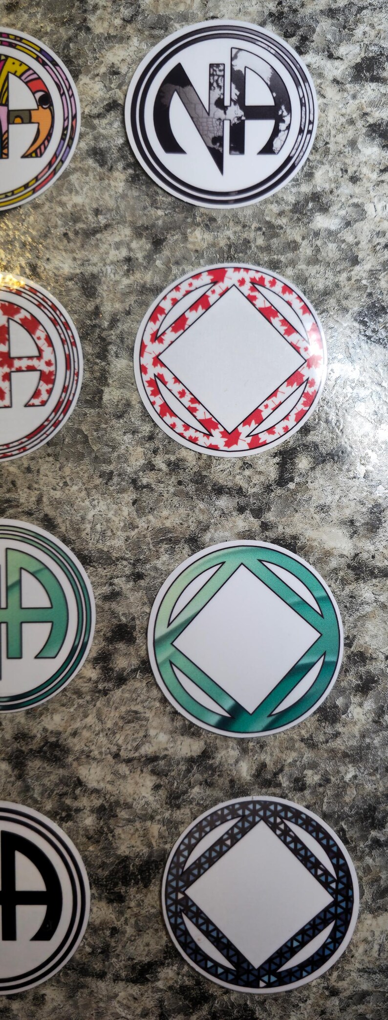 NA Logo and Service Logo Designs 2" and 4" Laminated Vinyl Stickers ...