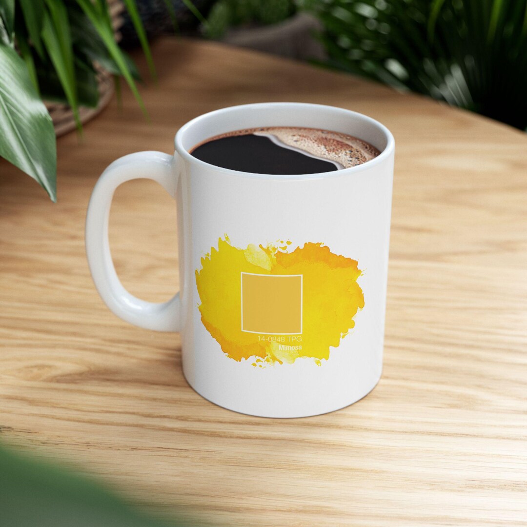 Mimosa Splash Coffee Mug Swatch Design 11oz & 15oz - Etsy