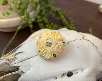 Carved Bone Rose - Etsy