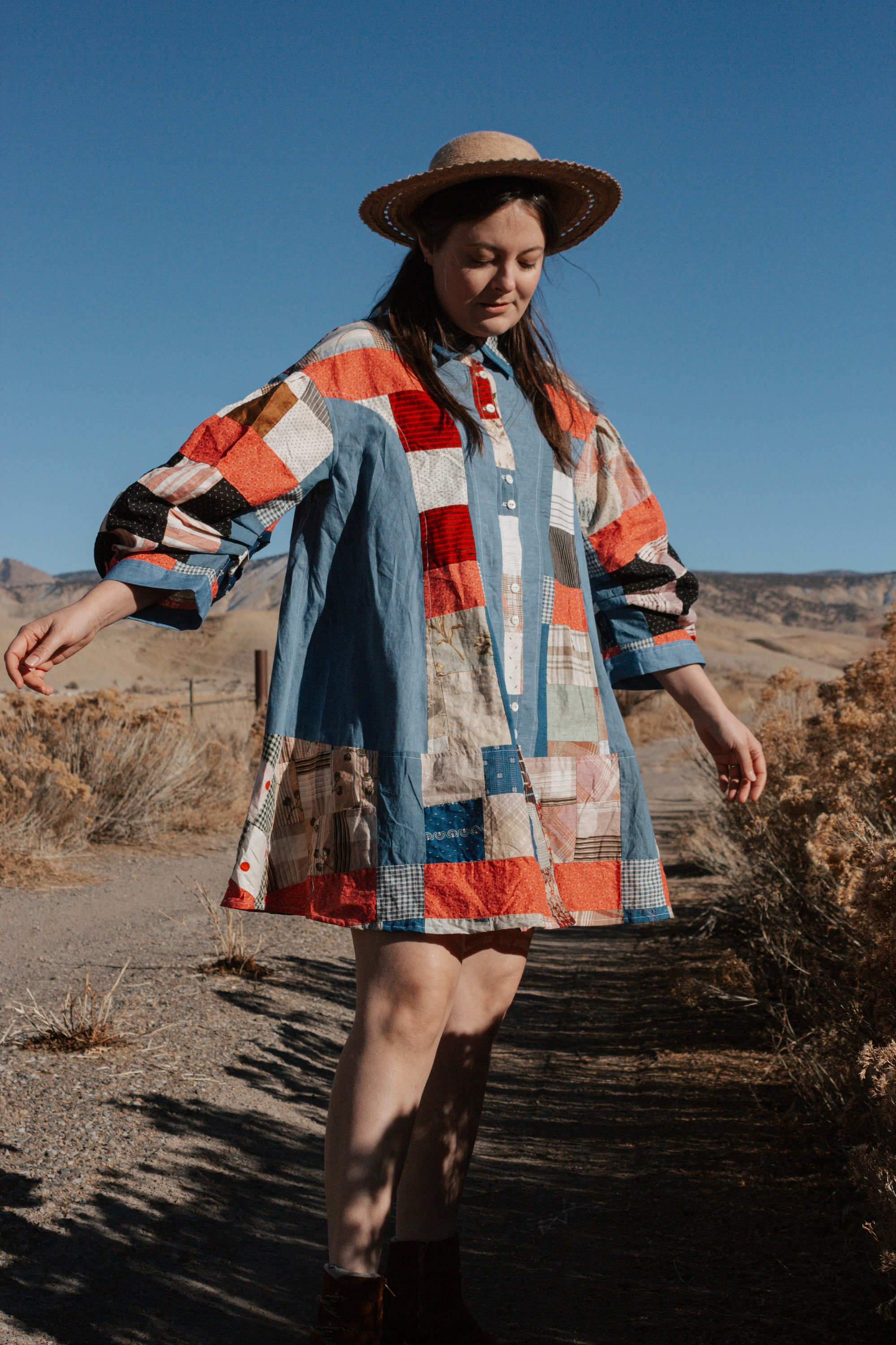 Feedsack Patchwork Smock - Etsy