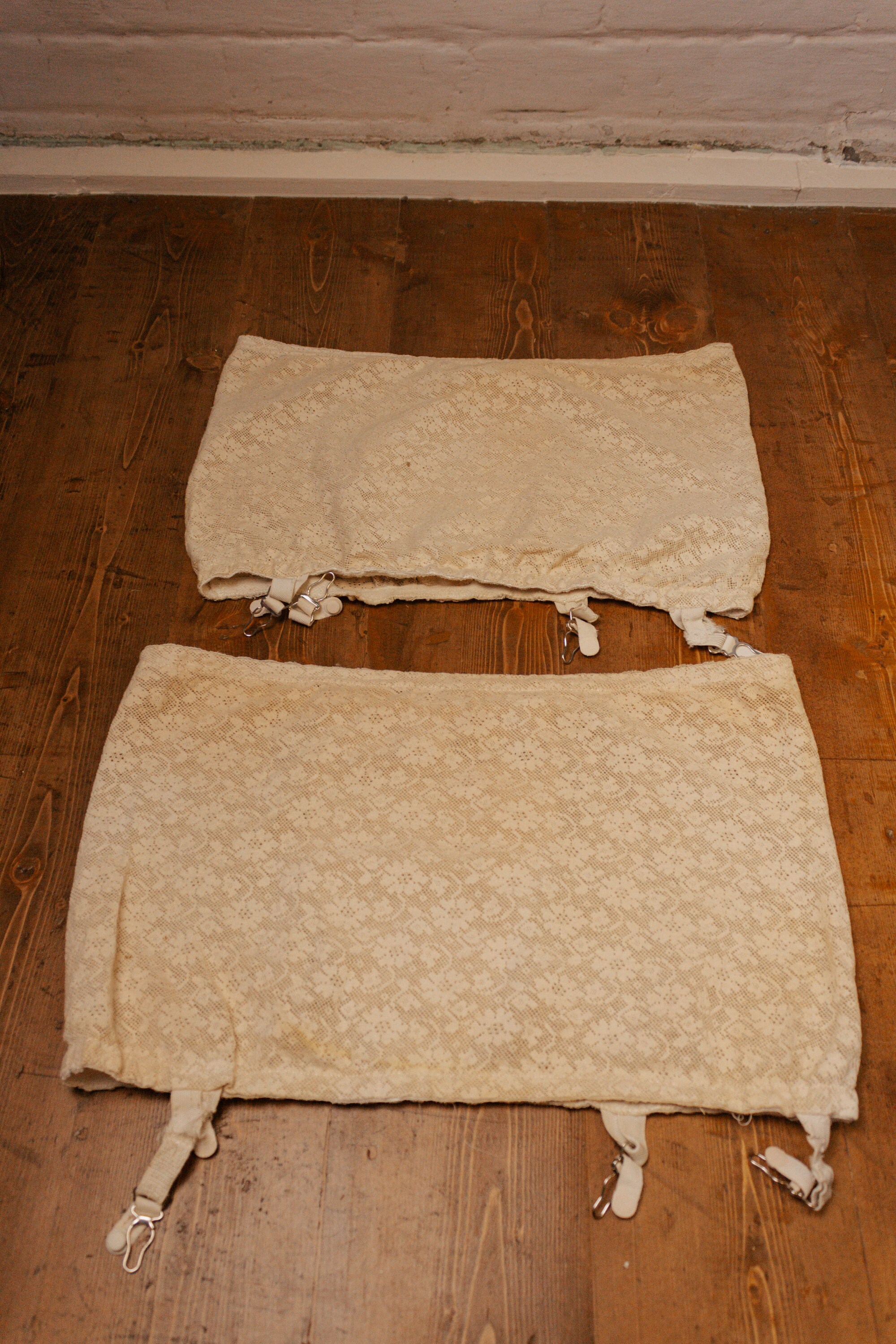 Two Sizes--1940's Lace + Satin Garter Belts--please Read Item ...