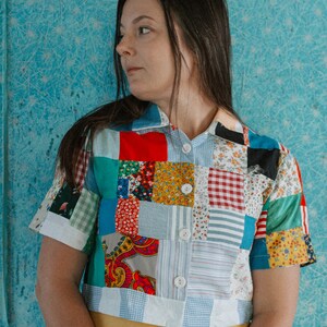 Handmade Patchwork Button-up Shirt - Etsy